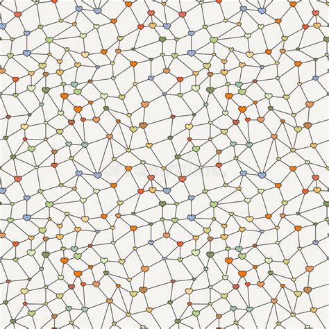 Outline Polygon Seamless Pattern Stock Vector Illustration Of Plexus Geometric 107237613