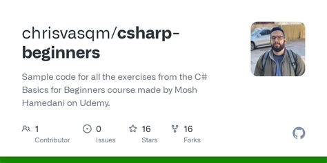 Github Chrisvasqmcsharp Beginners Sample Code For All The Exercises From The C Basics For