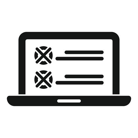 Laptop Assignment Icon Simple Vector Document Test 15158033 Vector Art
