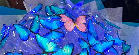 Светящиеся букеты из бабочек ДНР Продажа цветов по всему ДНР Сделай подарок своим родным и