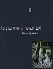 Understanding Computer Networks Transport Layer And Reliable Course Hero