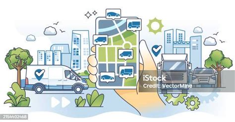 Gps 위치 또는 내비게이션 서비스를 통한 차량 추적 개략적인 손 개념 감시에 대한 스톡 벡터 아트 및 기타 이미지 감시