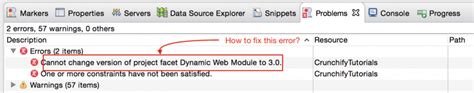 How To Fix Cannot Change Version Of Project Facet Dynamic Web Module To Error In Eclipse