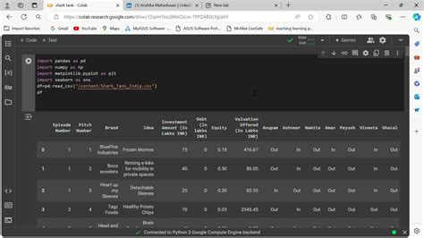 data science project shark tank dataset analysis anshika maheshwari