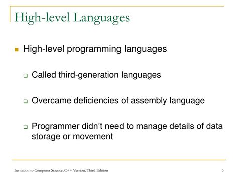Ppt Chapter 8 Introduction To High Level Language Programming Powerpoint Presentation Id
