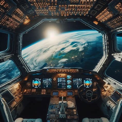 Bridge Of A Spaceship From The Inside Premium Ai Generated Image