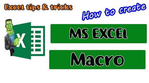 Mastering Ms Excel Macros A Beginners Guide Accounts Tutor Series Youtube