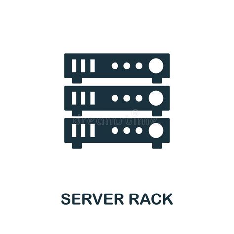 Server Rack Icon Simple Element From Data Organization Collection Stock Illustration
