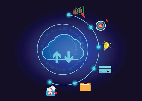 Cloud Icon Concept Of Big Data Access Global Network Connection Data Search Use Of Computing