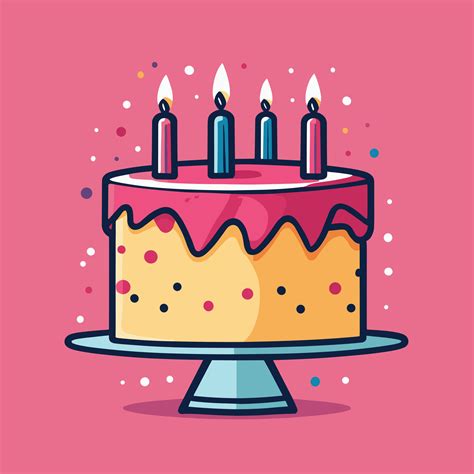 Birthday Cake Clip Art Vector Illustration 41926828 Vector Art At Vecteezy