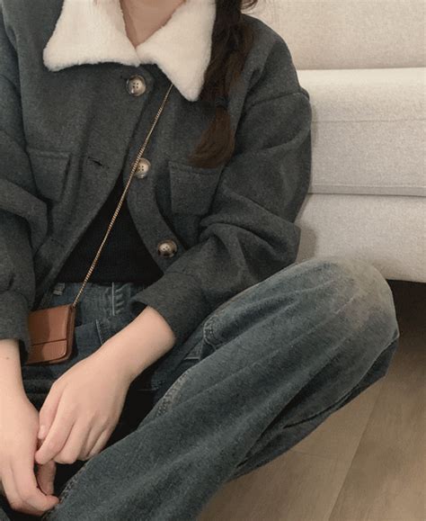 귀여워요아방핏 웨더 양털 뽀글이 카라 모직 포켓 크롭 가을 겨울 블루종 점퍼 2color 가을자켓자켓가을블루종