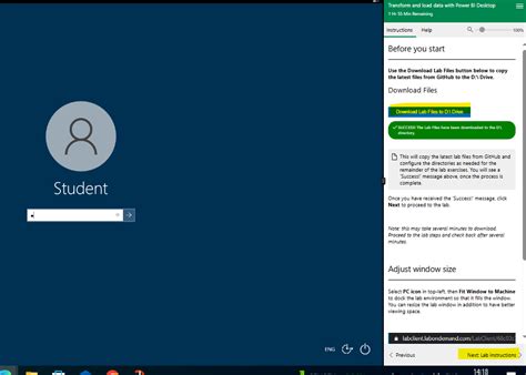 I Am Unable To Access The File For The Load Data Into Pbi Lab Instance