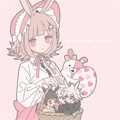 Nanami Chiaki Komaeda Nagito Hinata Hajime And Monomi Danganronpa