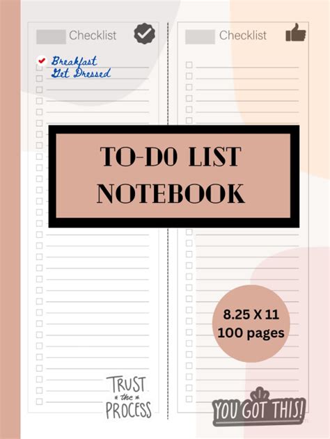 Simply To Do List Notebook Cute Daily Checklist Notebook 8 25x11 Publishers April Amazon Com