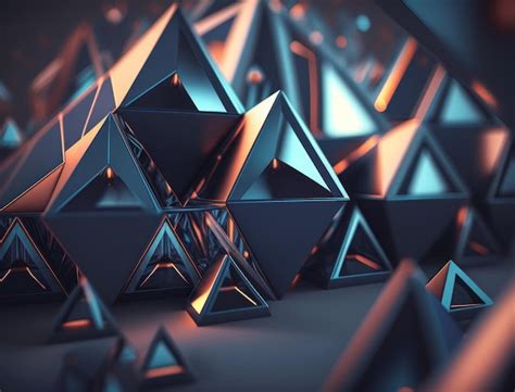 Premium Ai Image Futuristic Triangles Background Abstract Geometric Pattern Created With