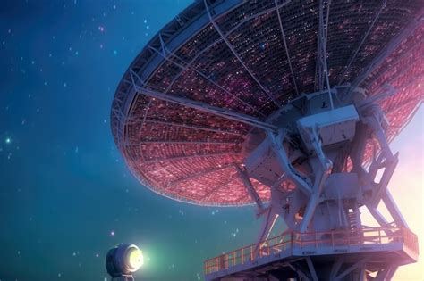 Premium AI Image Space Satellite Dishes That Receive Signals From