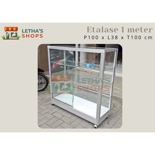 Jual ETALASE ALUMUNIUM KACA 1 Meter Shopee Indonesia
