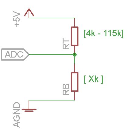 Microcontroller Selecting Bias Resistor For Thermistor Electrical Engineering Stack Exchange