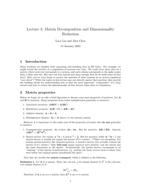 Sfmldate19lecture3svdpcanotes Pdf Eigenvalues And Eigenvectors Principal Component