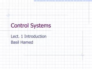 PPT Control Systems PowerPoint Presentation Free Download ID 9436974