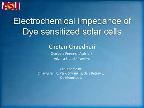 Dssc Characterization Using Eis Pptx