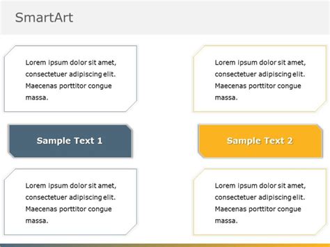 SmartArt List Horizontal Bullet List Steps PowerPoint Template