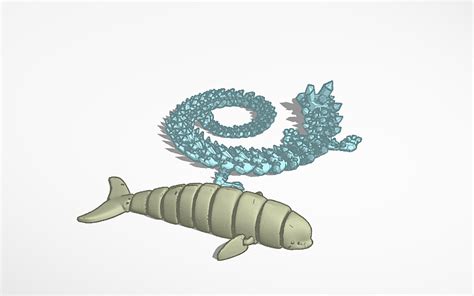 3d Design Articulated Crystal Dragon Tinkercad