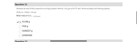 Solved Determine The Mass Question 11Determine The Mass Of Chegg Com