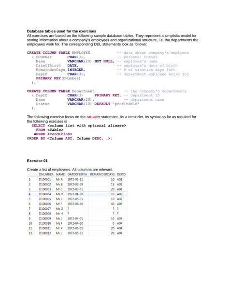 Pdf Sql Exercise 1 Dokumentips