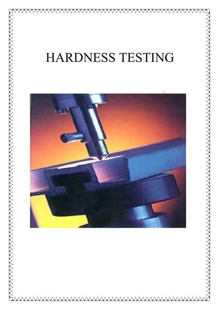 Hardness Testing Pdf Physics Science