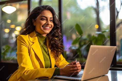 Premium Ai Image Diverse Office Portrait Of Beautiful Indian It