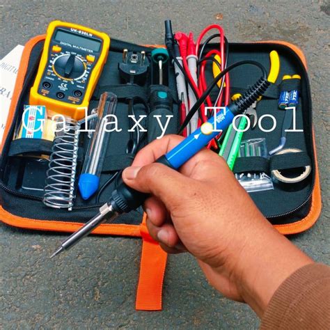 Solder Listrik Set Lengkap Electric Soldering Iron Toolkit Set 220v