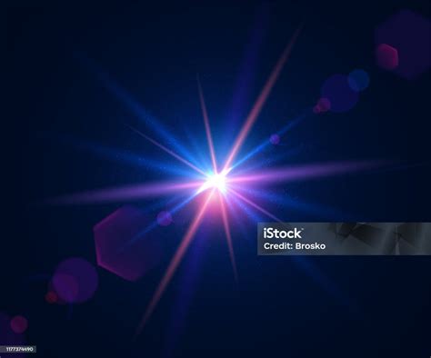 빛나는 플래시 보케 반짝이 입자와 광선아름다운 눈부심 효과 컬러풀한 반짝반짝 빛나는 렌즈 플레어의 반짝이는 조명 효과 광선에 대한 스톡 벡터 아트 및 기타 이미지 Istock