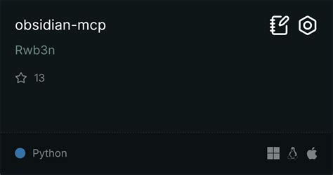 Obsidian MCP Tool Server Glama