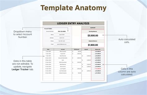 Ledger Entry Analysis Template In Excel Google Sheets Download Template Net