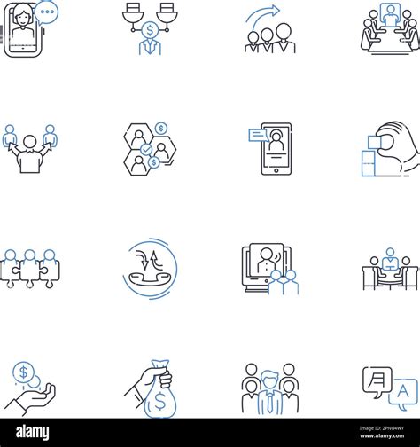 Digital Literacy Line Icons Collection Technology Internet Cybersecurity Coding Information