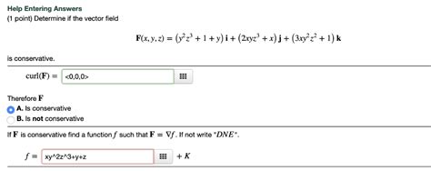 Solved If F Is Conservative Find A Function Ff Such That