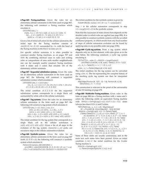 Notes For Emulating Cellular Automata With Other Systems A New Kind Of