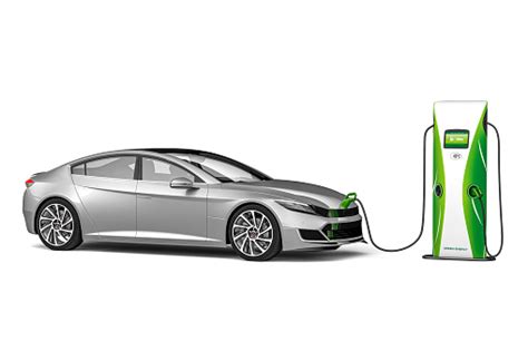 에코 카 일러스트레이션 일반 실버 전기 자동차는 전기 자동차 충전소에 의해 충전되고 흰색에 대한 고립 전기 자동차 대체 연료 자동차에 대한 스톡 사진 및 기타 이미지