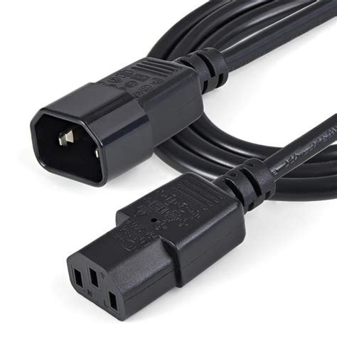 C14 To C13 Power Cord Extension 1m Computer Power Cables United Kingdom