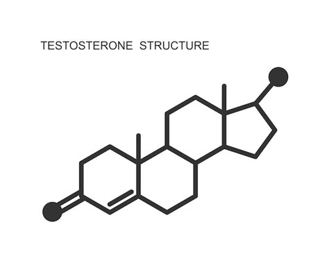 Premium Vector Testosterone Icon Chemical Molecular Structure