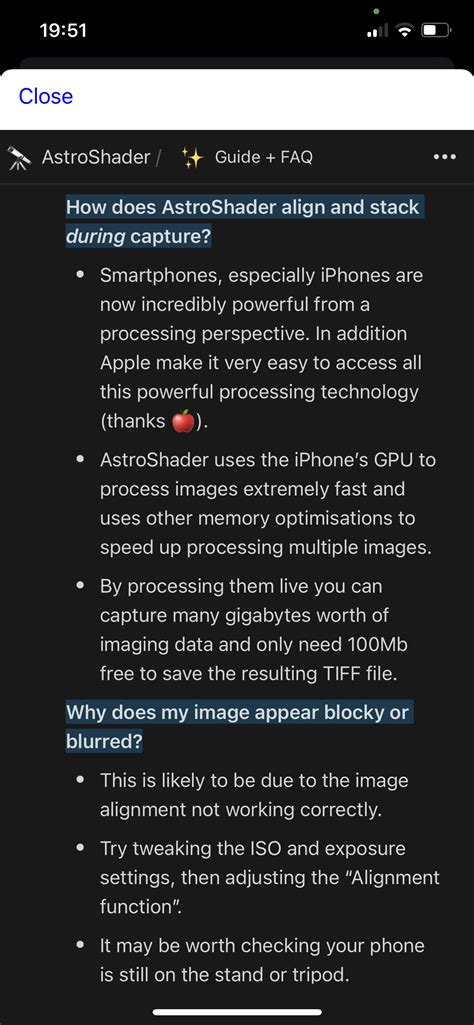 Ios Live Stacking App Astroshader Imaging Smartphone Tablets