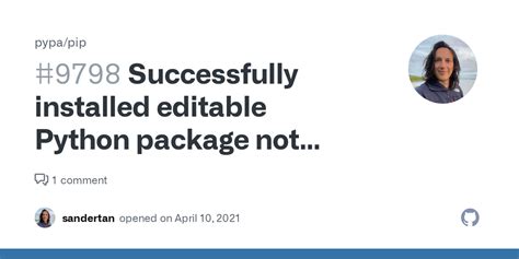 Successfully Installed Editable Python Package Not Shown In Pip List In Windows · Issue 9798