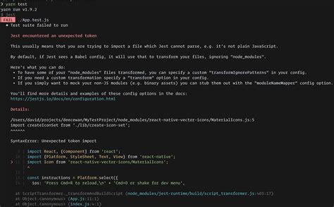Regression Jest No Longer Works Out Of The Box · Issue 20683 · Facebookreact Native · Github