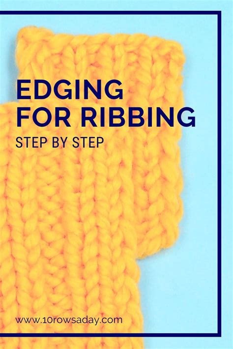 Beautiful Side Edging For Ribbing 10 Rows A Day
