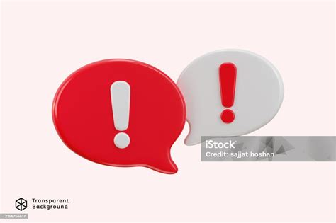 버블 채팅 와 메시지 경고 아이콘 3d 렌더링 벡터 일러스트 레이 션 0명에 대한 스톡 벡터 아트 및 기타 이미지 0명