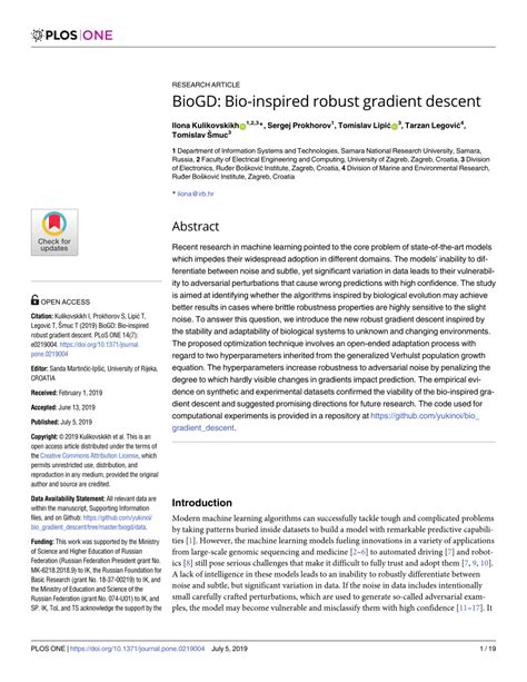 Pdf Biogd Bio Inspired Robust Gradient Descent