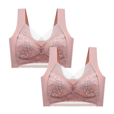 Bigersell Women Bras Pack Of 2 Womens Plus Size Full Coverage Wireless