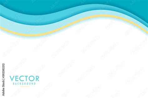 Cover Header Card With Wavy Wave Curve Shape Background Template Design With White Space