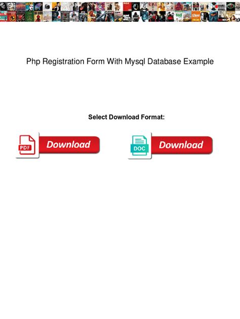 fillable online how to create a registration form in php and mysql